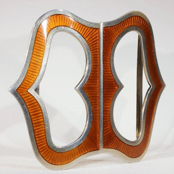 Antique Arts & Crafts Enamel Sterling Silver Buckle, Lawrence Emanuel ...
