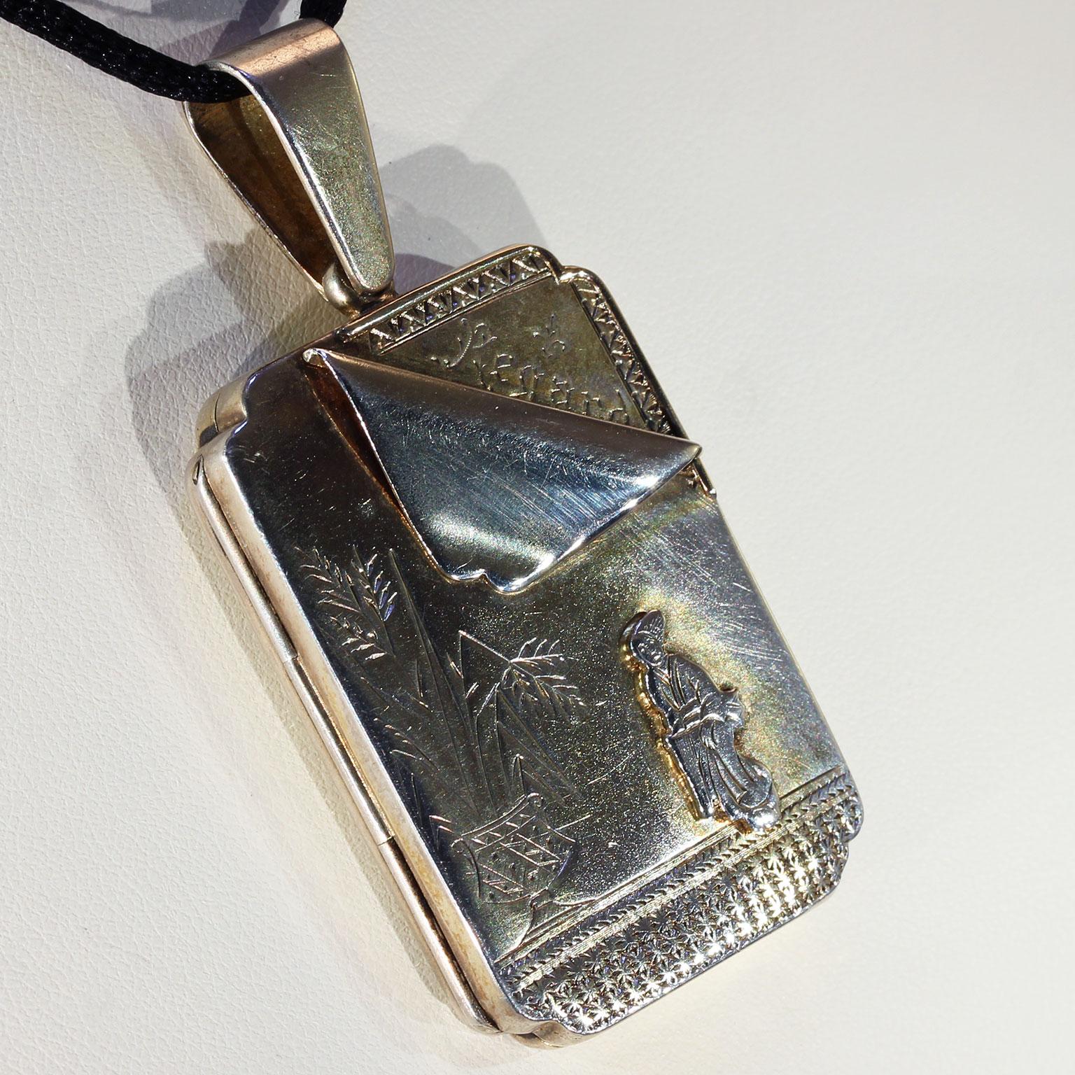 Antique Victorian 'Regard' Locket in Sterling Silver, c. 1880 ...